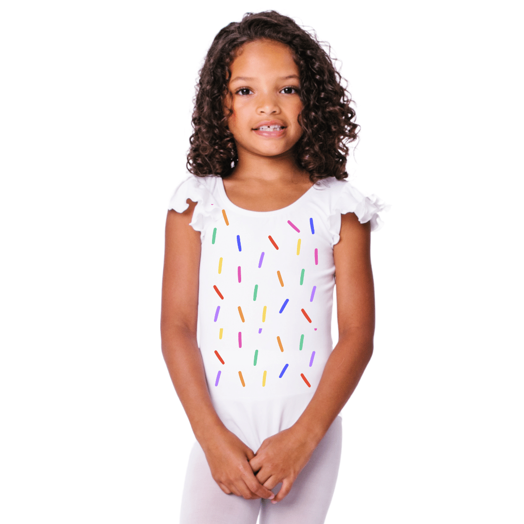 Flutter Sleeve Sprinkles Leotard | Order Sweet Ice Cream Leotards for ...