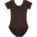 Dark Brown Leotard with Short Sleeves | Buy a Short Sleeve Dark Brown ...